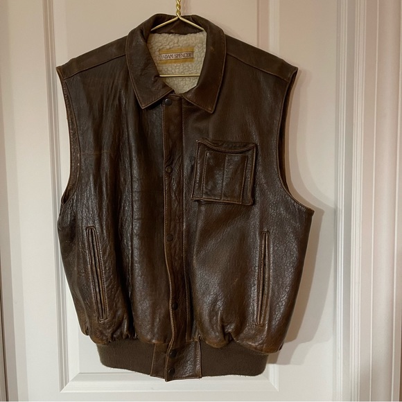 Adam Spencer | Jackets & Coats | Vintage Adam Spencer Brown Leather ...